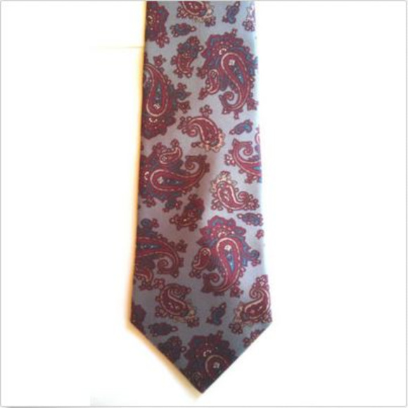 Buckingham | Accessories | Buckingham Light Sky Blue Maroon Paisley Tie ...